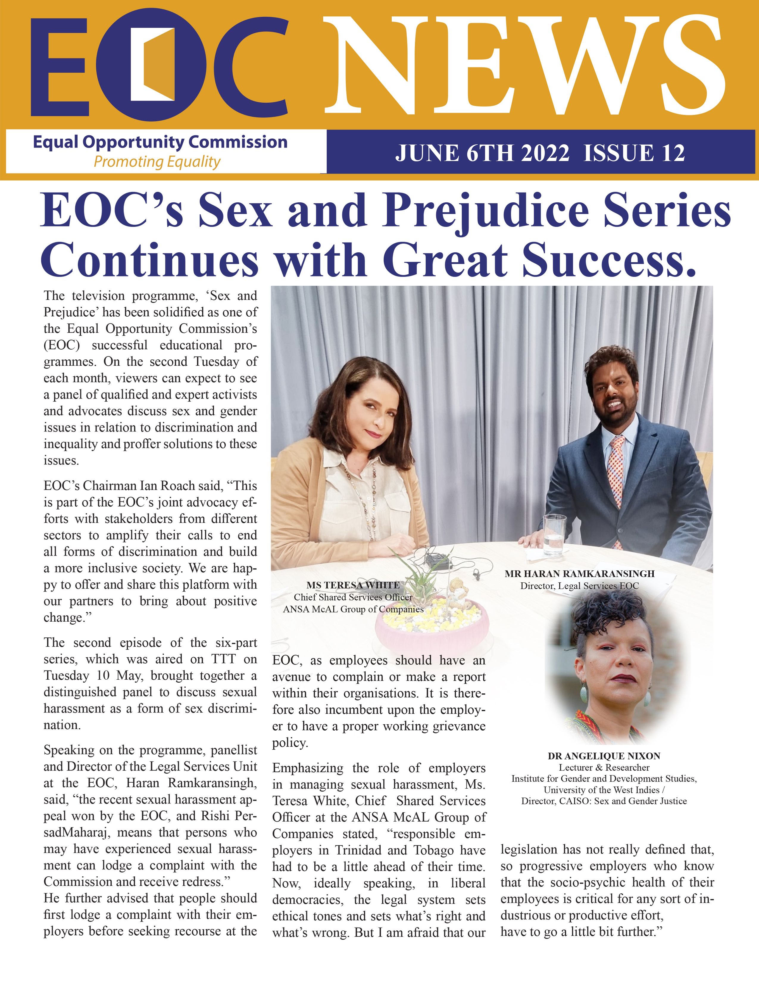 EOC News Issue 12 | Equal Opportunity Commission